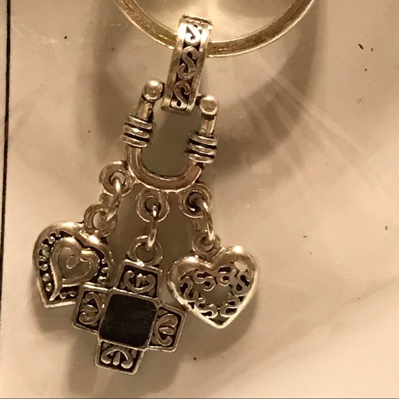 Fashion Jewelry | Accessories | Square Cross And Heart Keychain | Poshmark